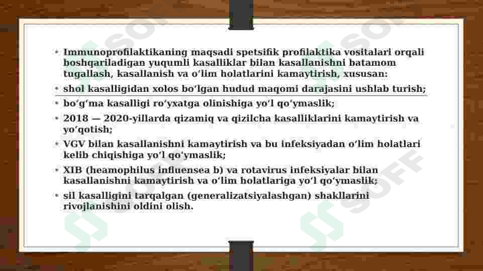Emlash kalendar rejasini tuzish asoslari