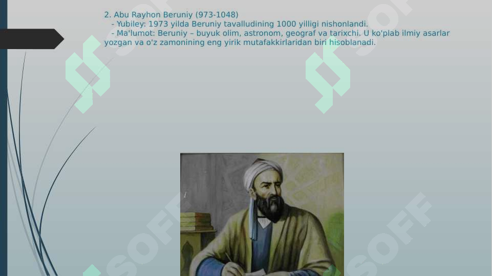 MUSTAQILLIK DAVRIDA O'ZBEKISTON RESPUBLIKASIDA YUBILEYLARI NISHONLANGAN ...