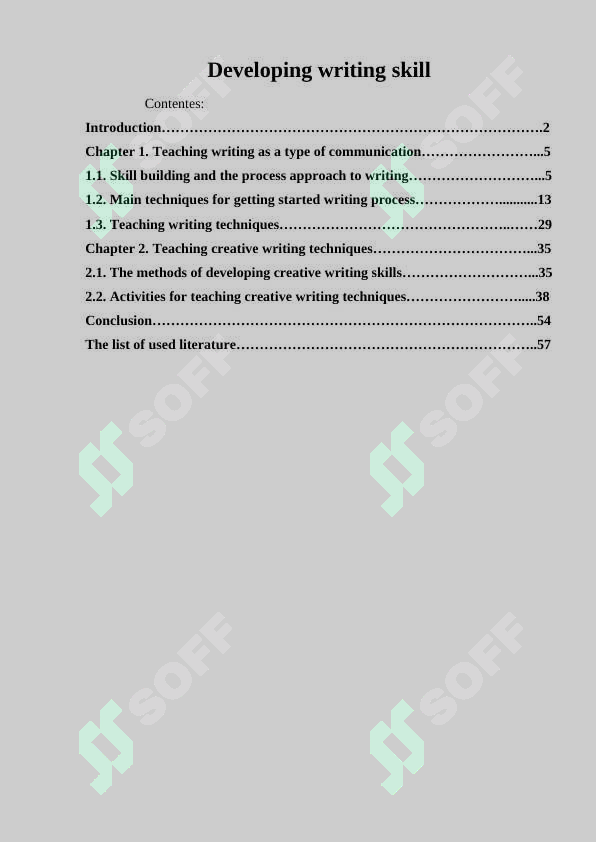 Developing writing skill
