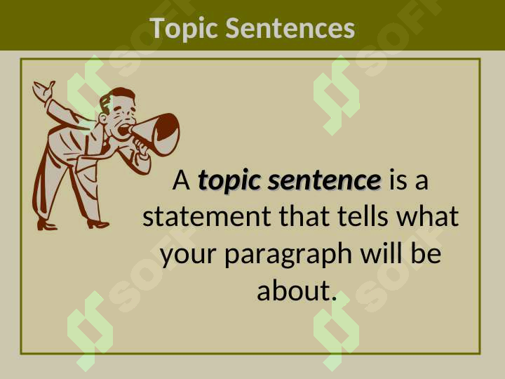 Writing Topic Sentences Mini-lesson