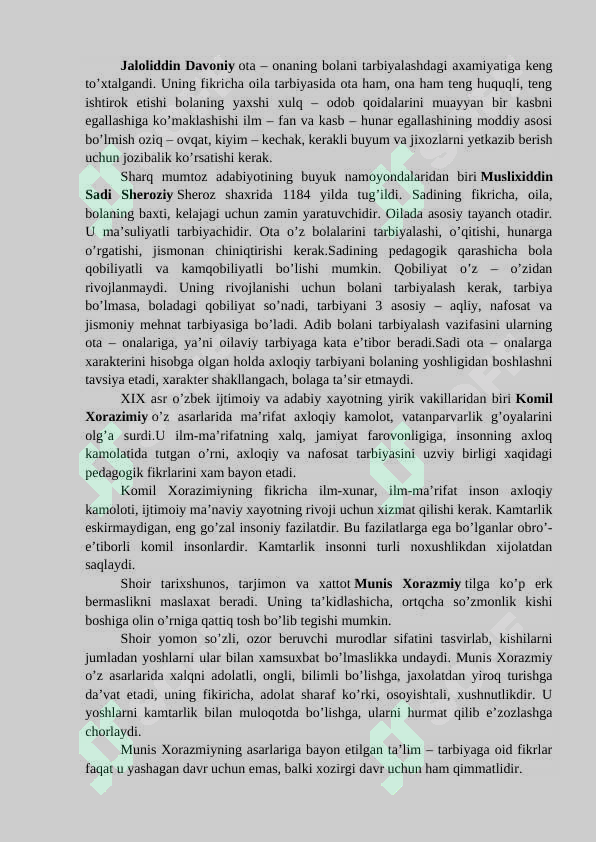Maktabgacha pedagogika fanining barkamol insonnifanining barkamol insonni