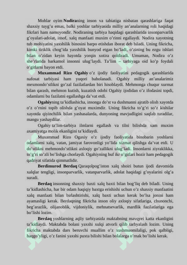 Maktabgacha pedagogika fanining barkamol insonnifanining barkamol insonni