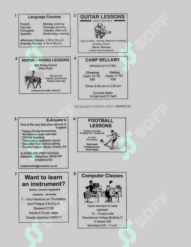 Multilevel reading full mock test