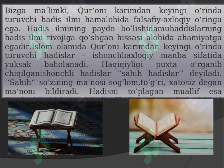 Islom dinining muqaddas kitobi Qur'oni karim manaviyat beshigi