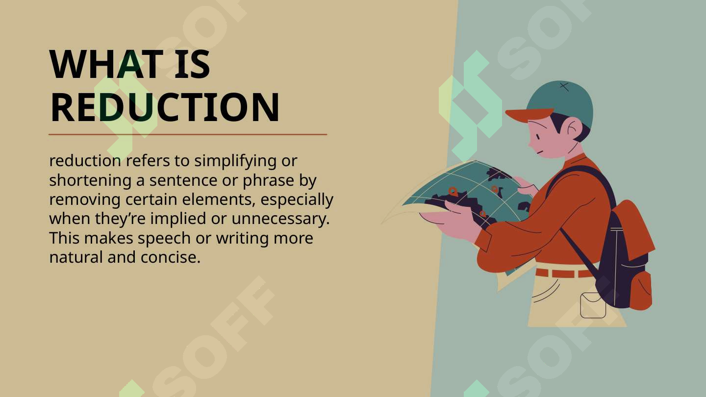 Reduction and its types