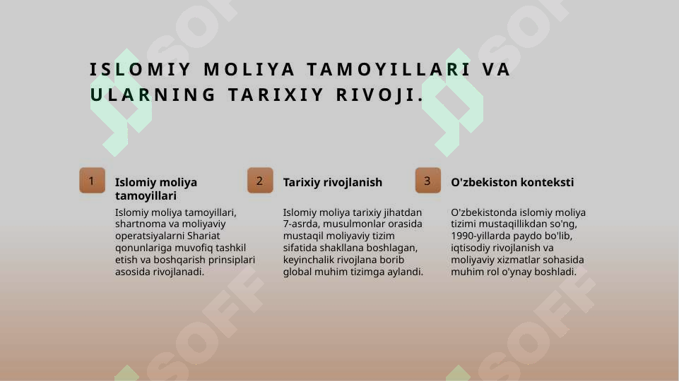 Islom banklarning kelib chiqishi va uning bank tizimi sifatida ...