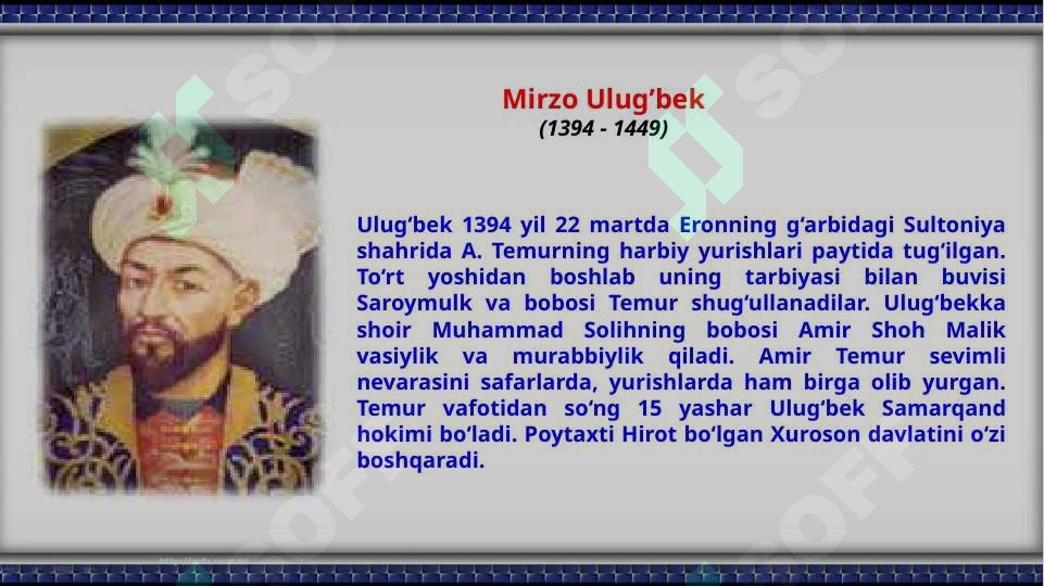 Mirzo Ulug'bek