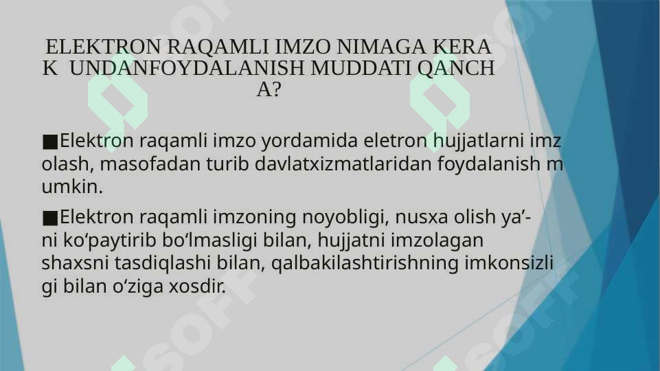 Elektron raqamli imzo va undan foydalanishtexnologiyalari