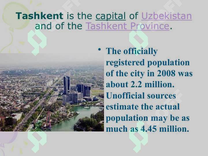 Tashkent - The Capital of Uzbekistan