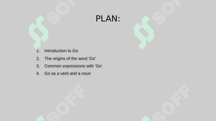 Go: meaning and expressions