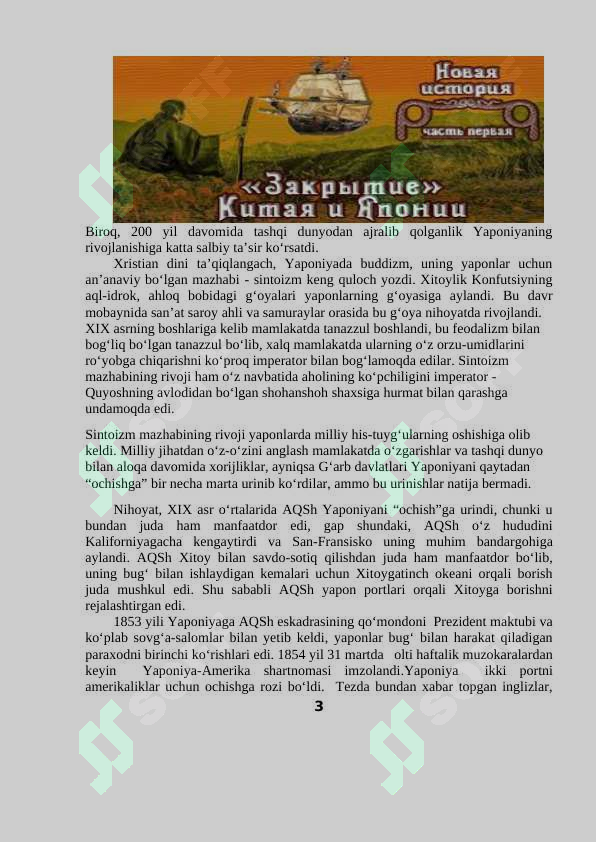 XVIII ASRNING II – YARMI VA XIX ASRNING 70-YILLARIDA YAPONIYANING ...