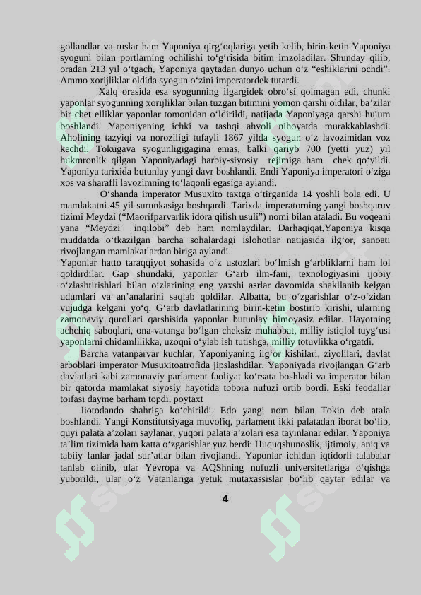 XVIII ASRNING II – YARMI VA XIX ASRNING 70-YILLARIDA YAPONIYANING ...