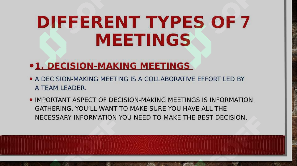 Meetings:types of meetings