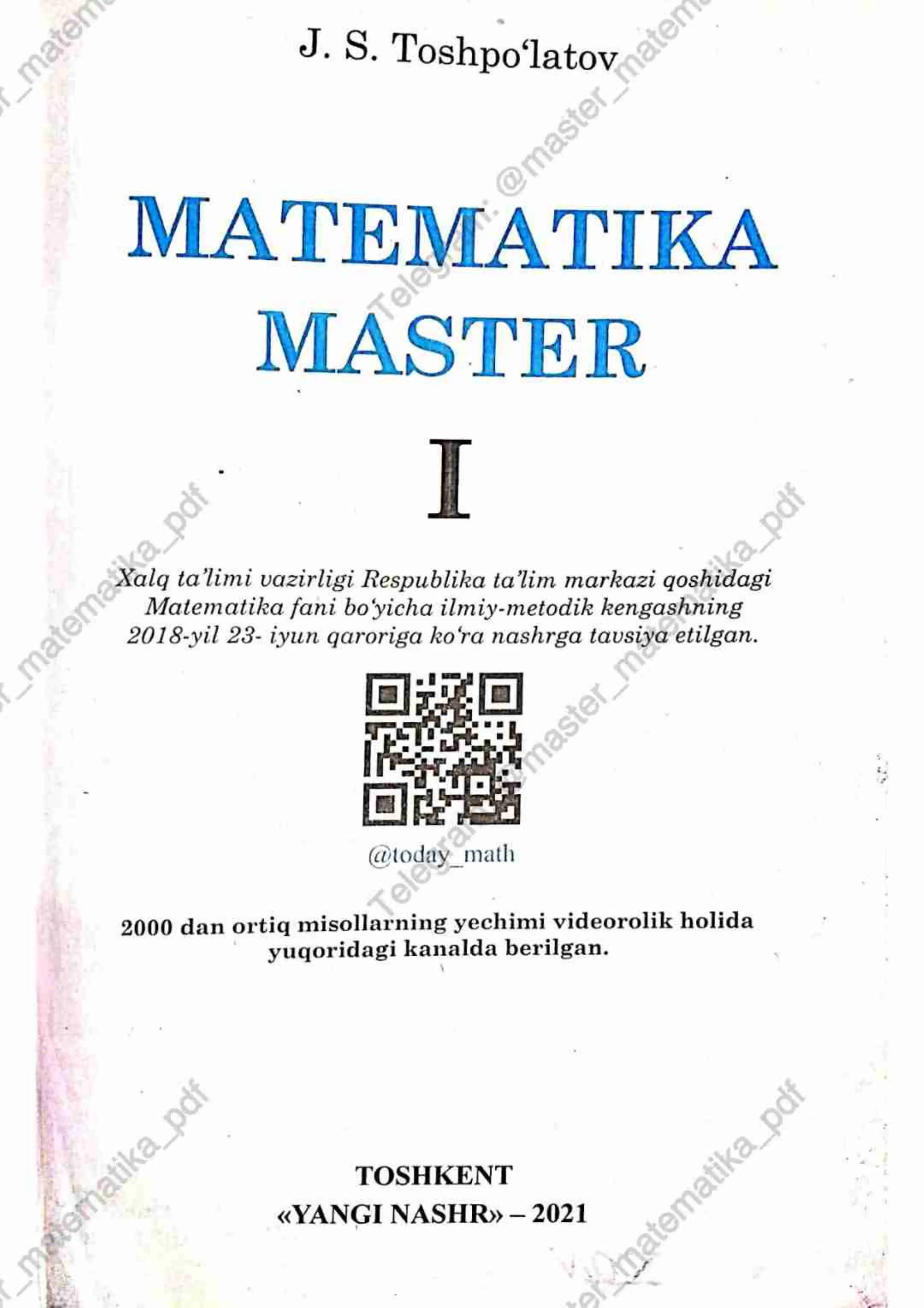 Matematika master kitob