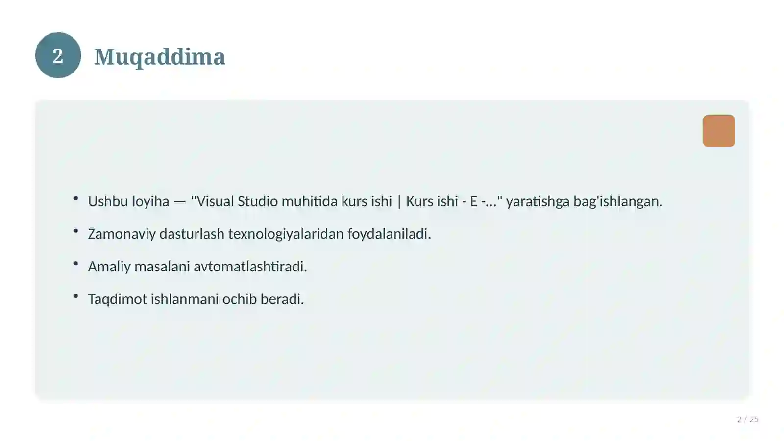 Visual Studio muhitida kurs ishi | Kurs ishi - E - TIJORAT UCHUN ...