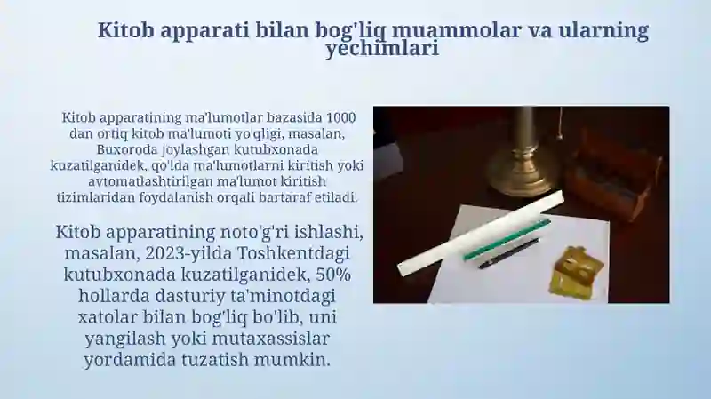 Kitob Apparati bilan ishlash